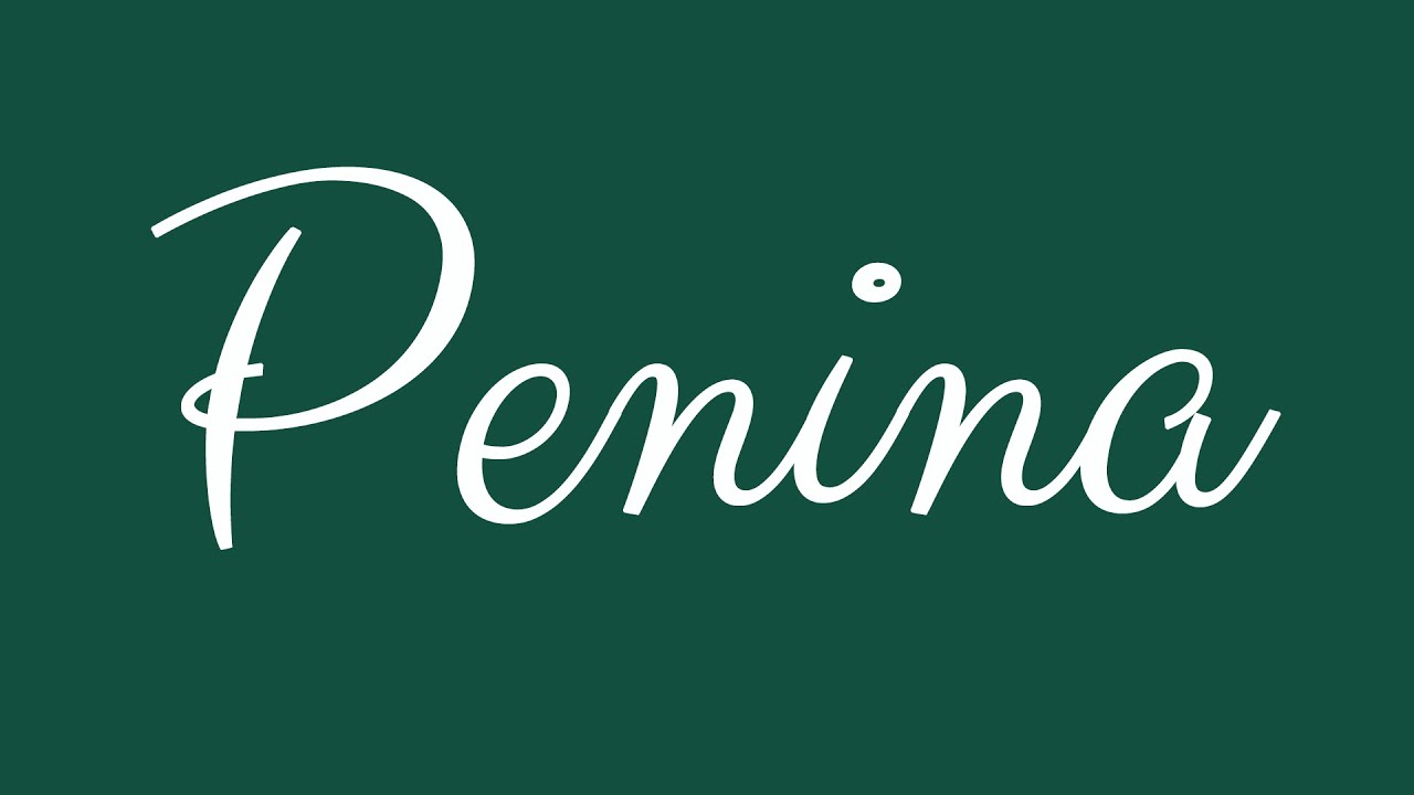 Learn how to Sign the Name Penina Stylishly in Cursive Writing - YouTube