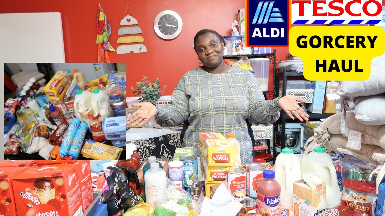 Huge Aldi and Tesco Grocery Haul | Large Family Food Haul | Grocery ...