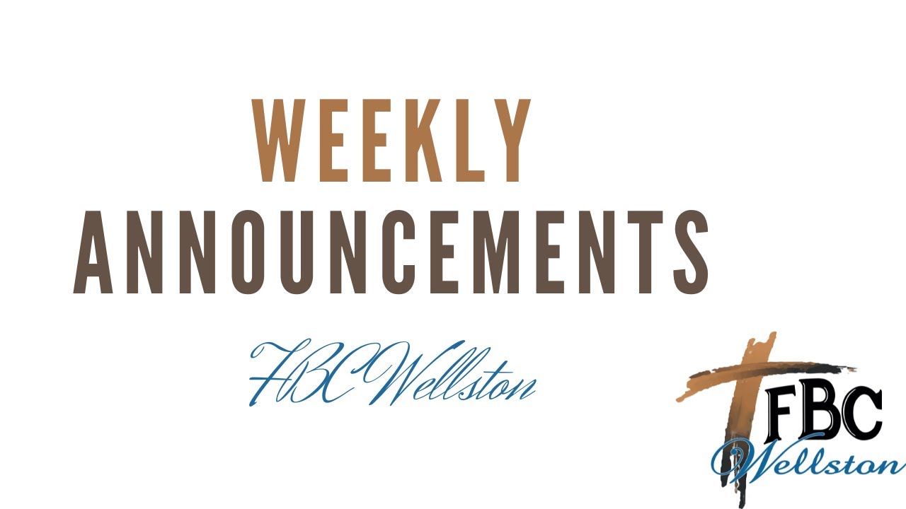 3/17/24 Weekly Announcements - YouTube