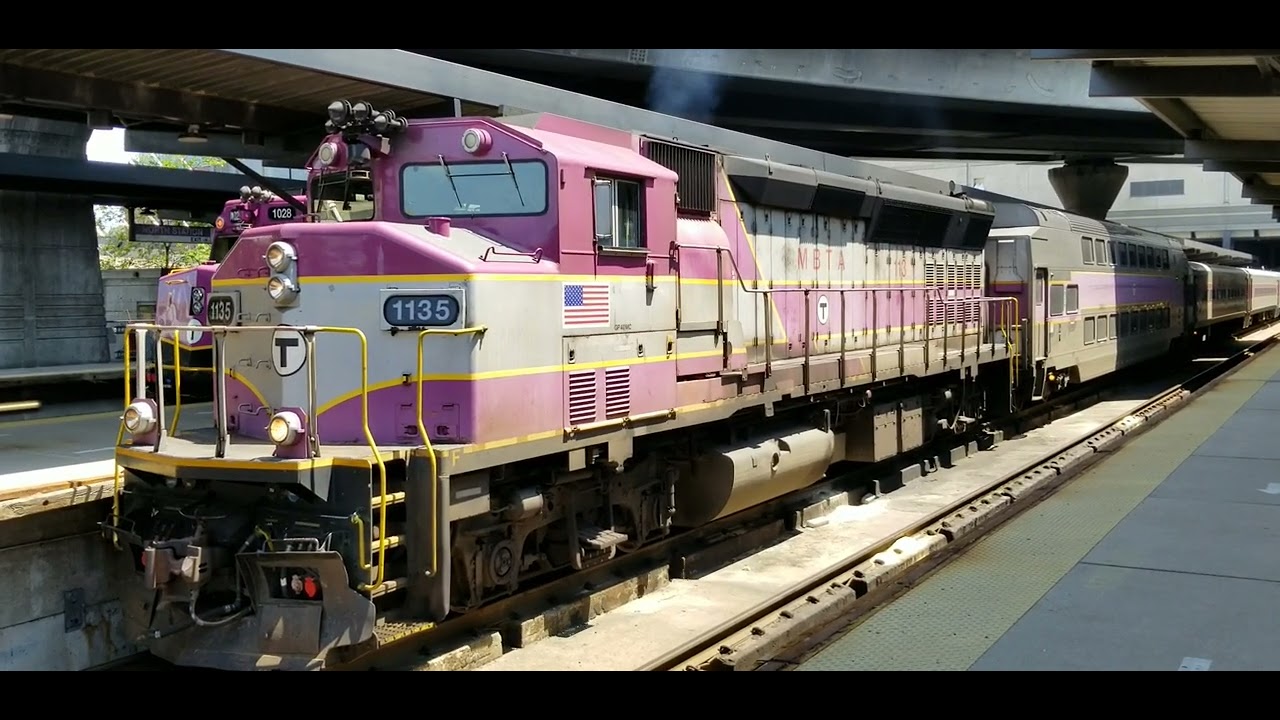 MBTA GMD GP40MC #1135 with shave and a haircut!! - YouTube