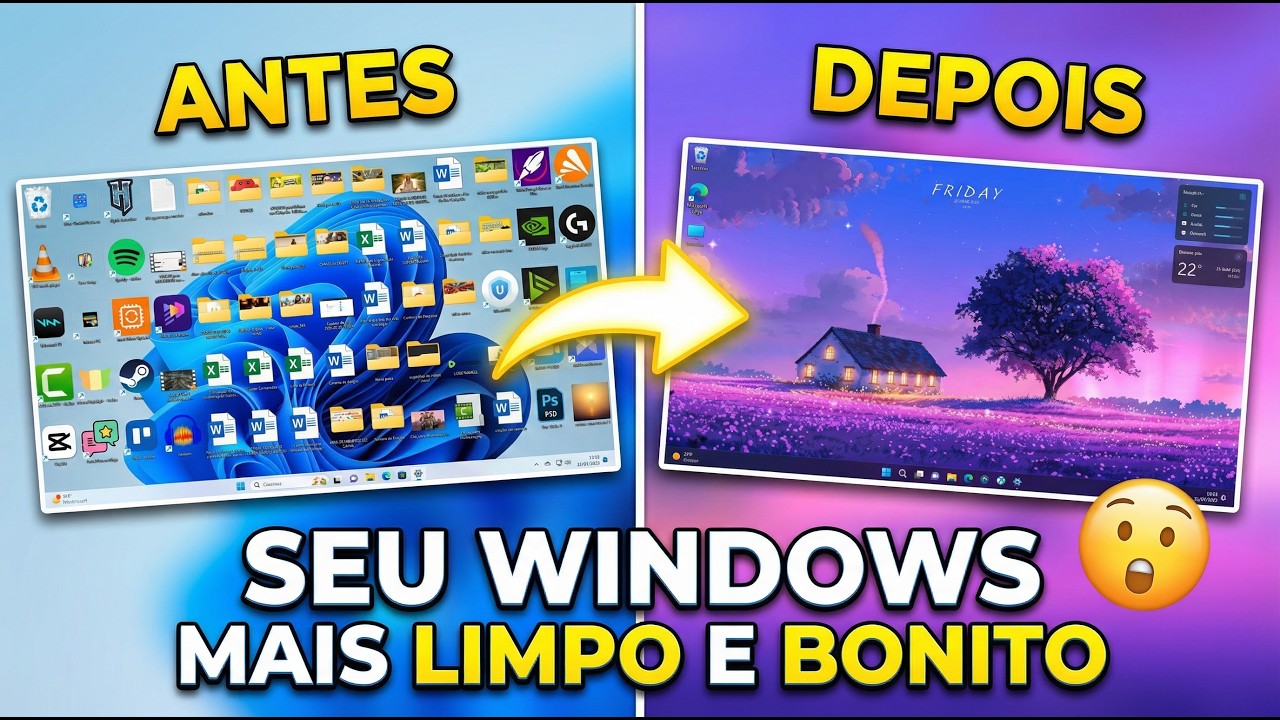 Como Deixar o COMPUTADOR mais Limpo, ORGANIZADO e Moderno no Windows 11 ...