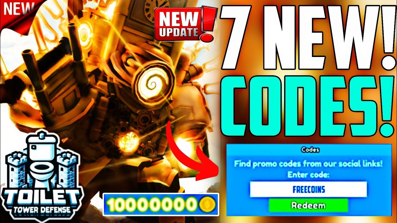 ⚡UPDATE CODES⚡TOILET TOWER DEFENSE CODES - CODES FOR TOILET TOWER ...
