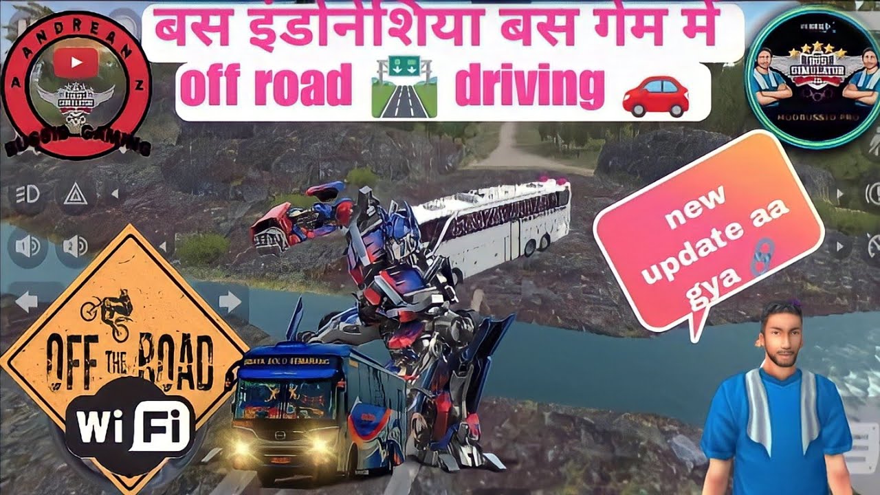 bussid bus driving 🚍| off roading 🛣️ water road | #bussid # ...