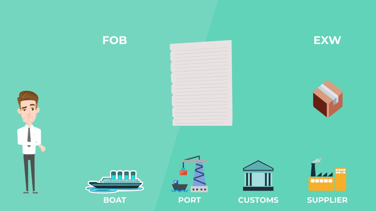 The difference between FOB and EXW explained - Shipping Incoterms - YouTube