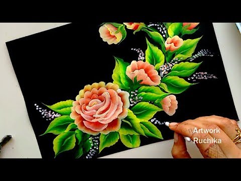 One Stroke Flower Painting | Beginner Painting Tutorial - YouTube