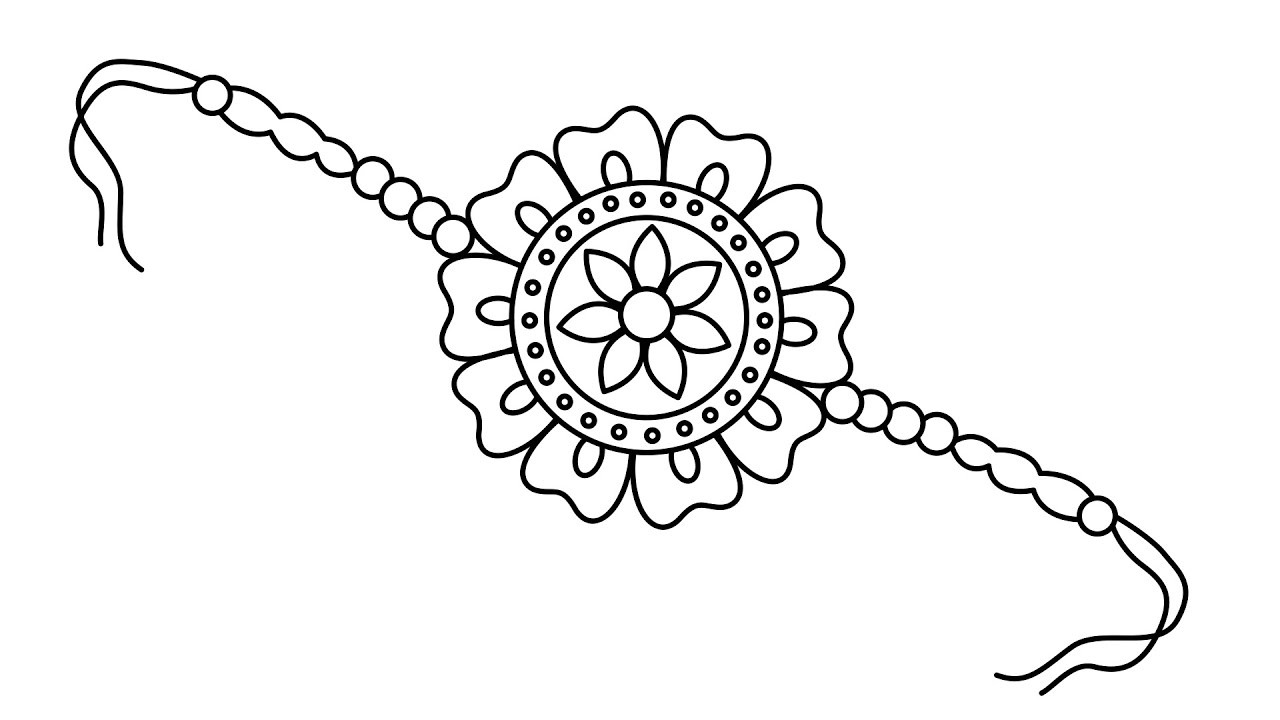 Rakhi drawing easy| How to make a rakhi| Rakshabandhan special drawing ...