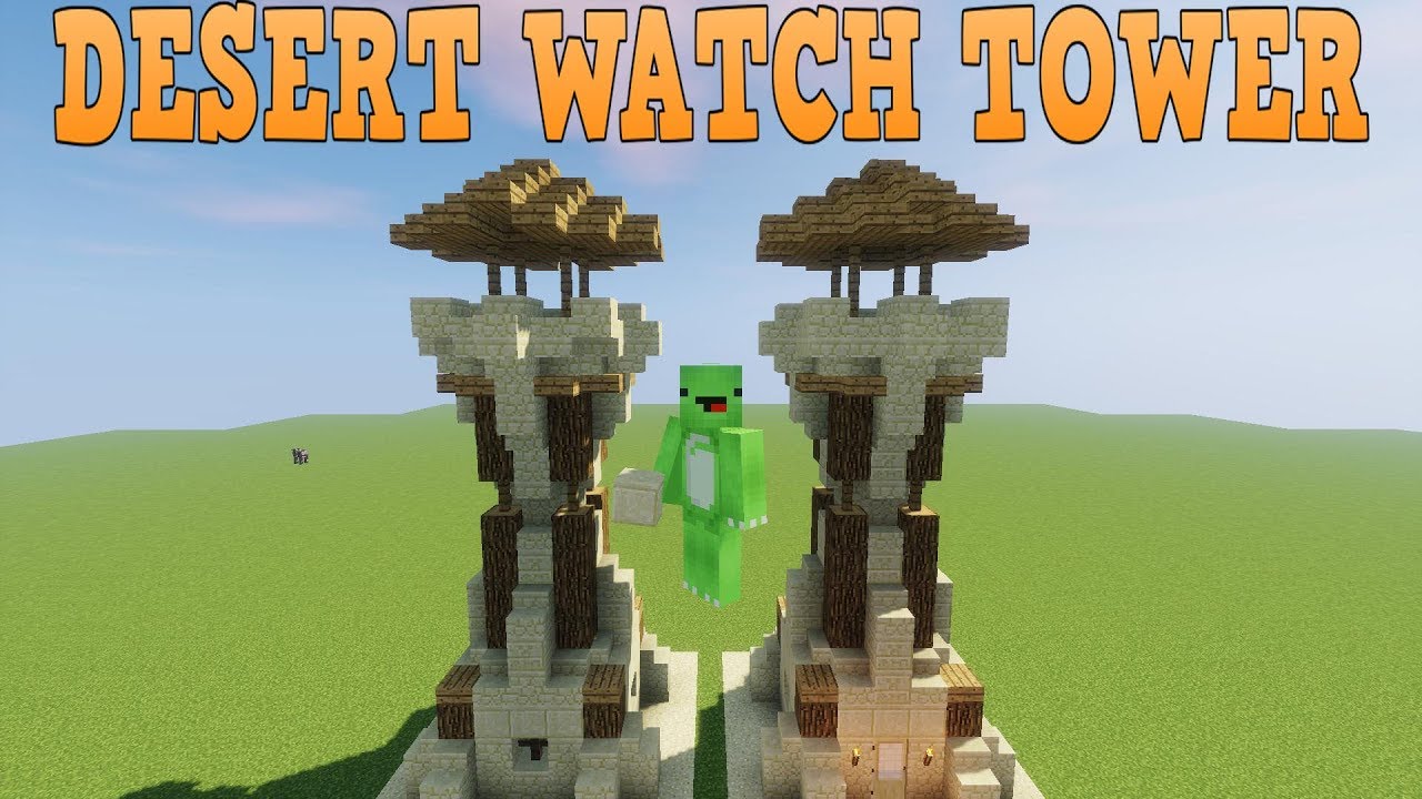 Minecraft Building Series #1 - How to build a Desert Watch Tower - YouTube