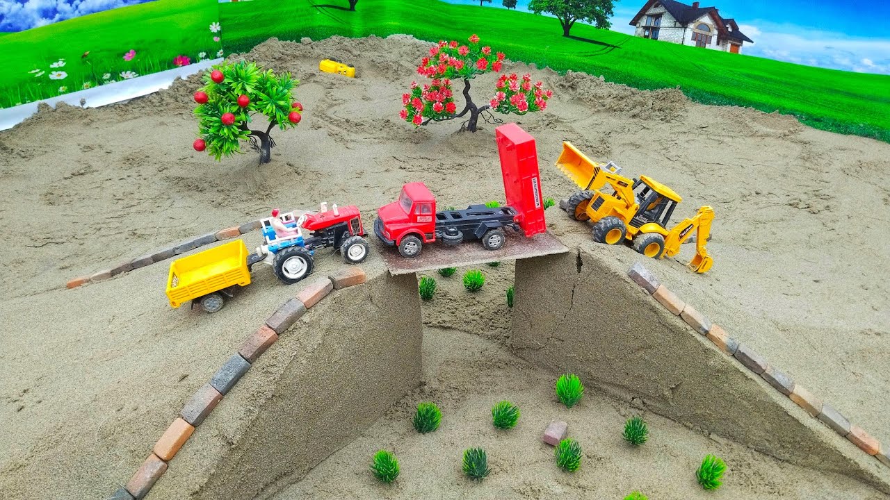 flyway bridge 🌉 jcb tractor kids video for kids - YouTube