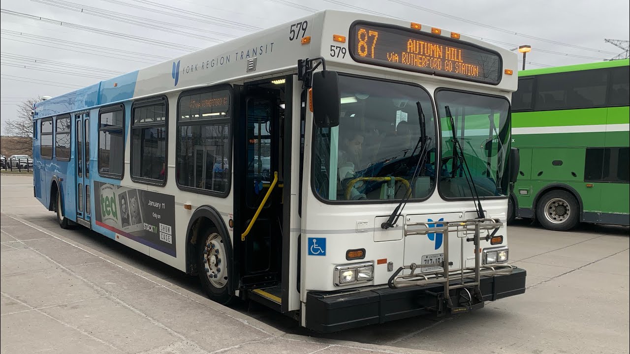 YRT Westbound Ride Video on 579 on route 87 Autumn Hill to Vaughan ...