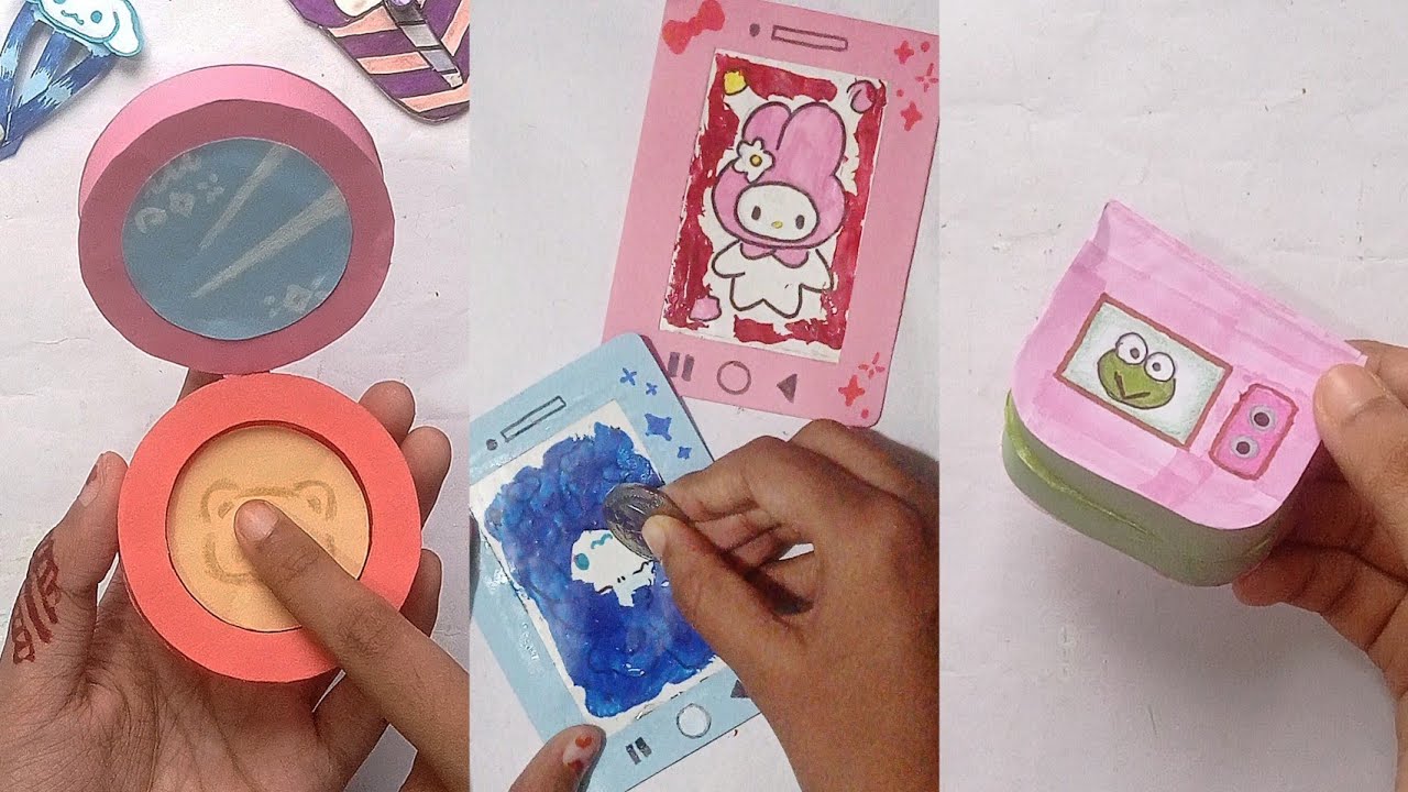 PAPER SANRIO TOY | How to make diy sanrio toy | mini sanrio crafts ...