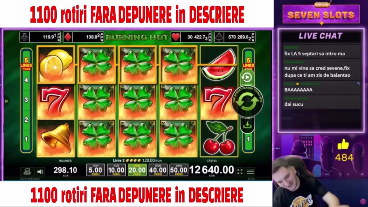 SEVEN SLOTS PRINDE SEPTARII LA BURNING HOT IN 5 LINII | TOP CASTIGURI ...