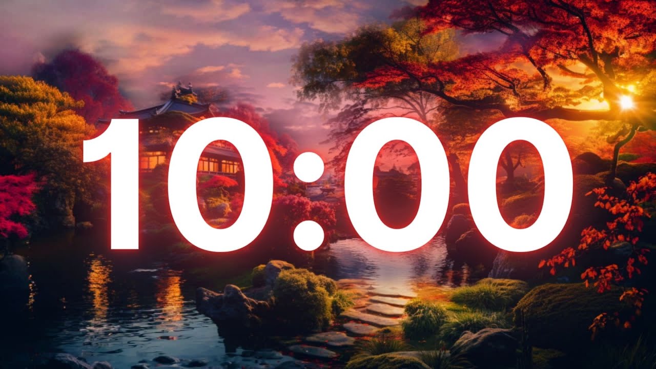 10 MINUTE TIMER: 10 Minute Countdown Timer, Japanese Inspired Music ...