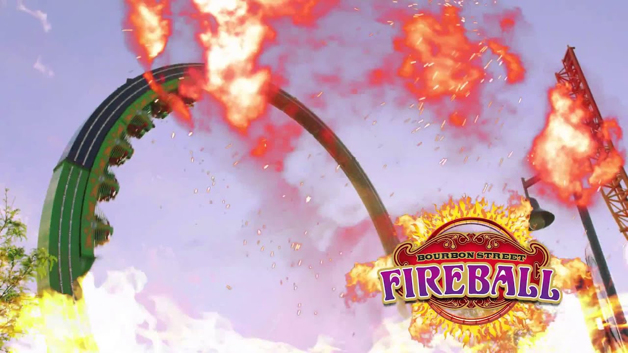 Bourbon Street Fireball - New for 2015 at Six Flags America - YouTube