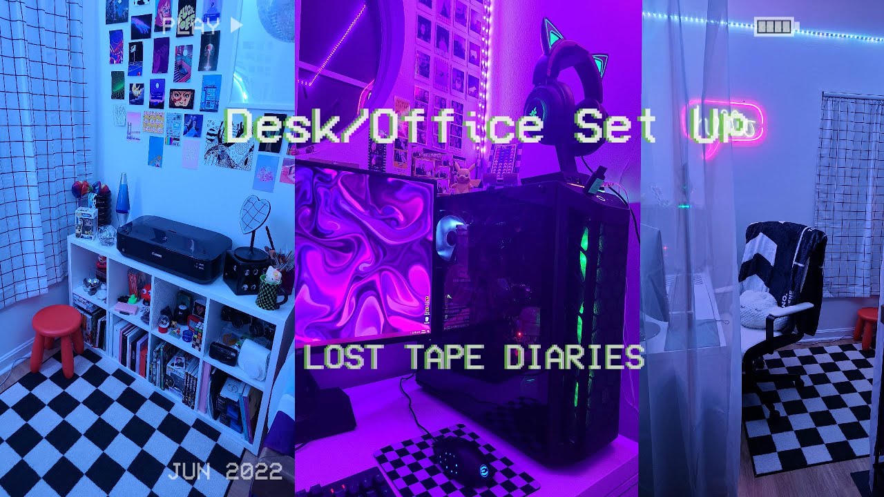 Desk/Office Setup Makeover - Retro y2k aesthetic, RGB - YouTube