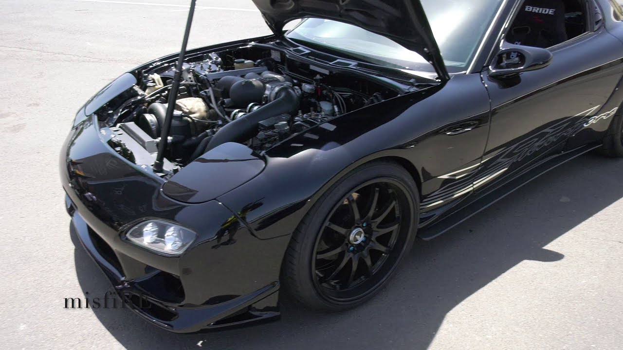 Rx7 streeter running 18 injectors 20bpp and garrett GTX47 - YouTube