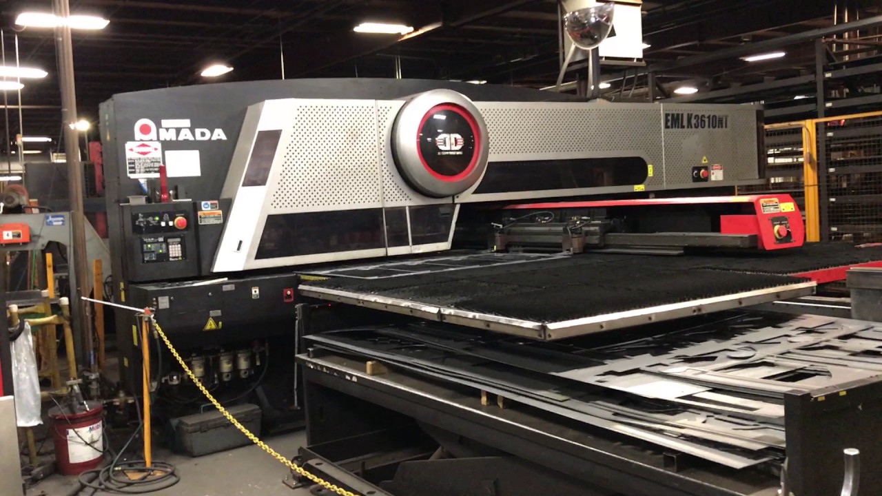 AMADA EMLK3610NT LASER/PUNCH, MACHINE:10703 (2) - YouTube