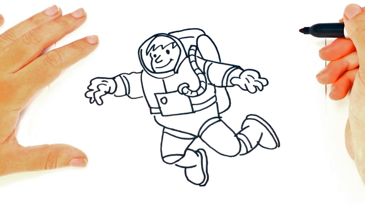 How to draw a Astronaut Step by Step | Astronaut Drawing Lesson - YouTube