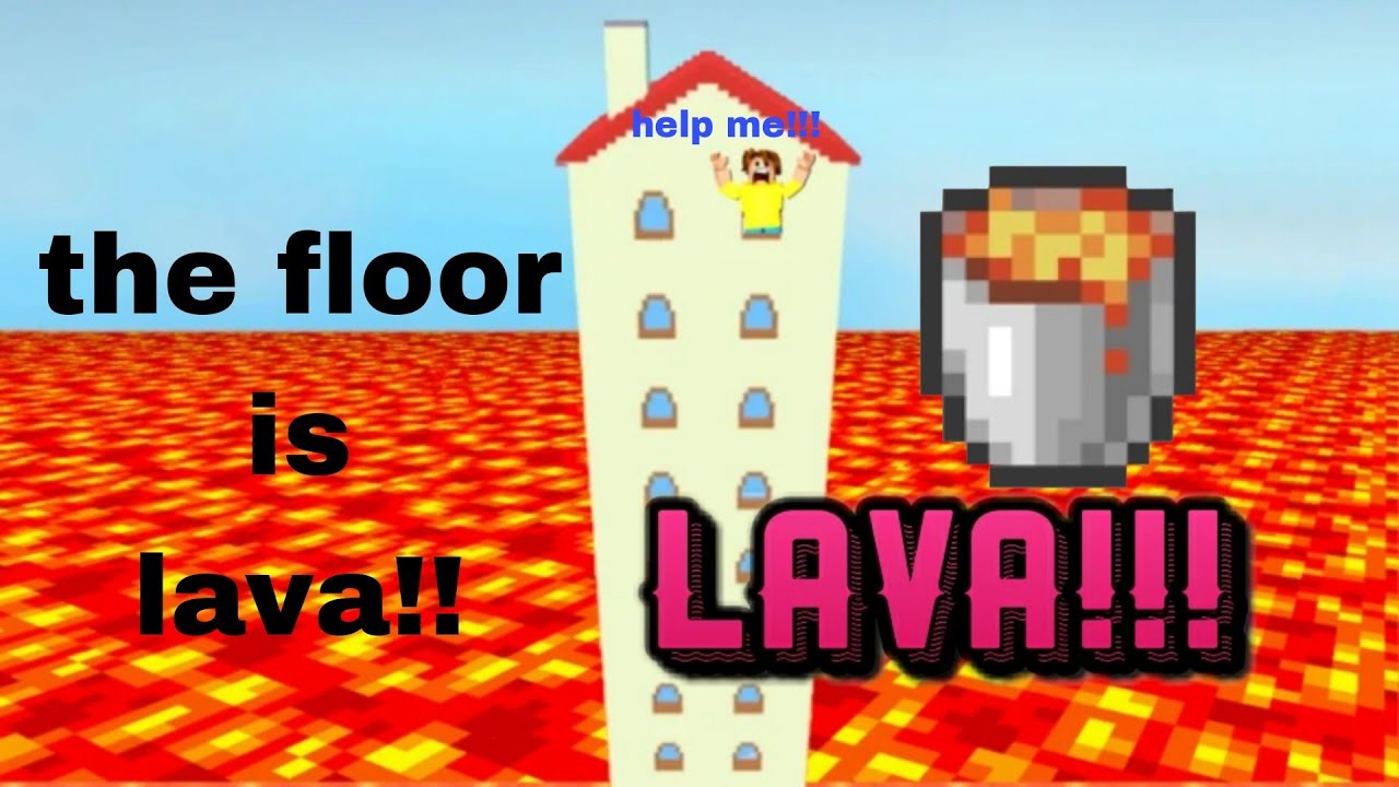 playing the floor is lava with friends. #roblox#thefloorislava# ...