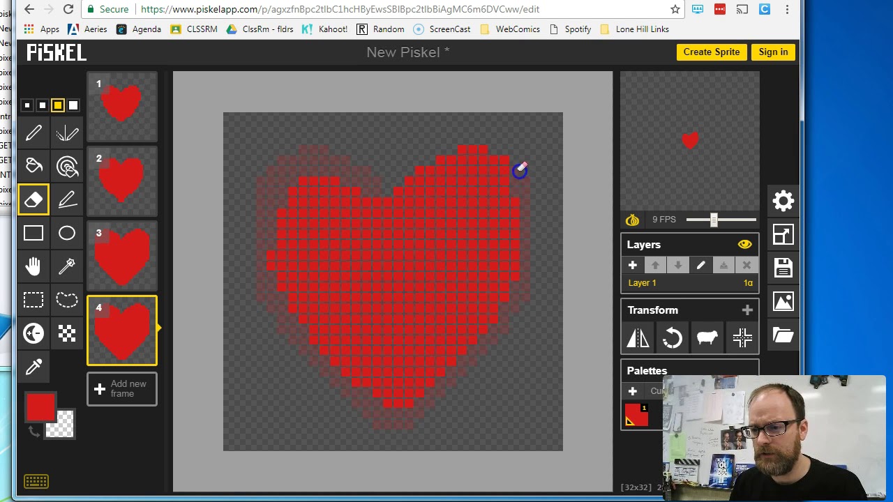 Animate a Heartbeat in Piskel - YouTube