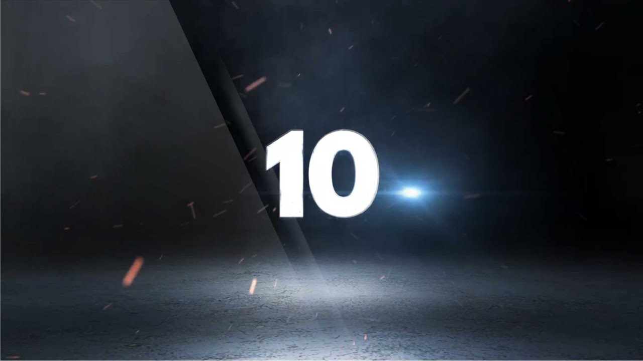 Action numbers with optical flare countdwon | countdown animation ...