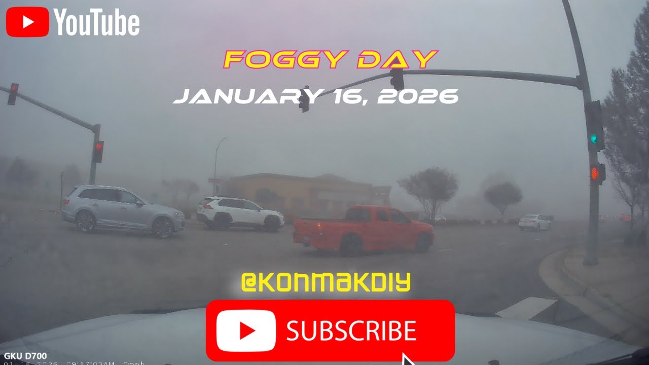 January 16, 2026. Foggy day (California’s Central Valley region). - YouTube