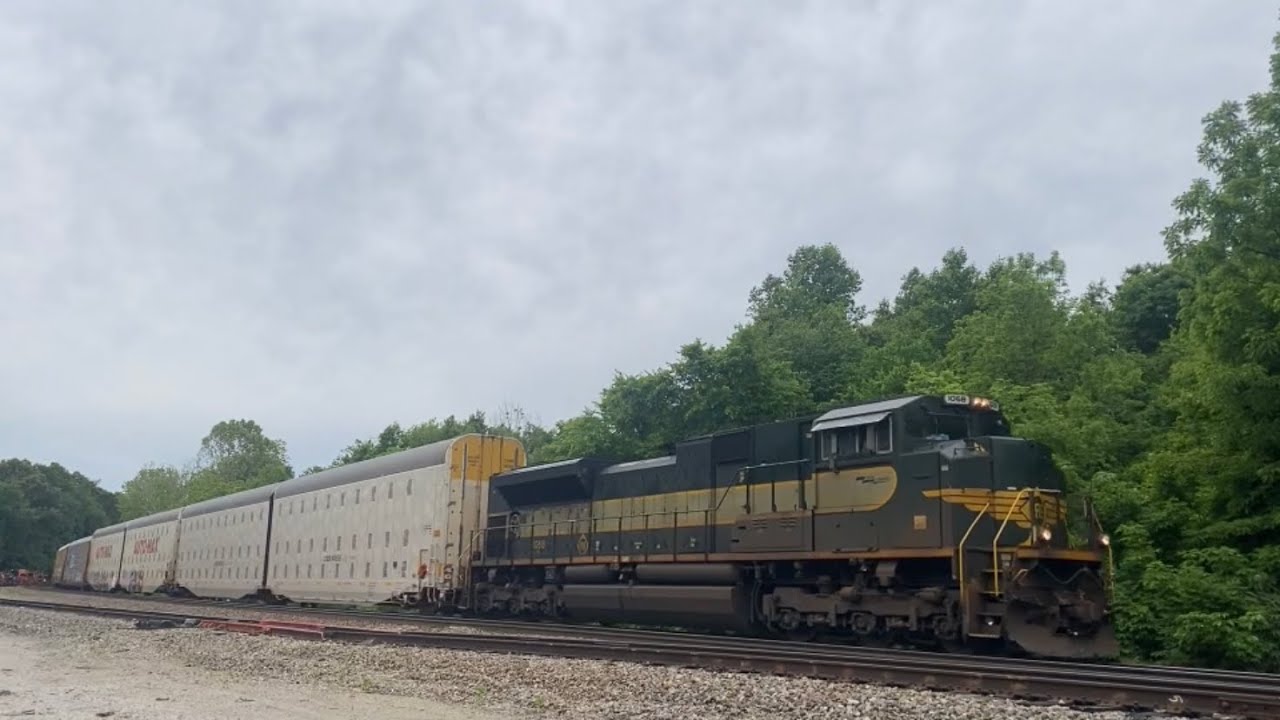 Erie heritage unit returns! NS work train cars and more! - YouTube
