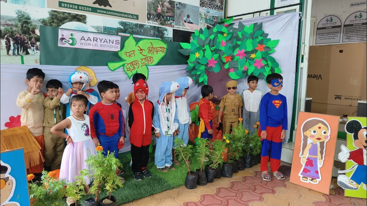 Cartoon day celebration at school 🏫🦸🧌🧛! Cartoons day 🎉|AARYANS World ...
