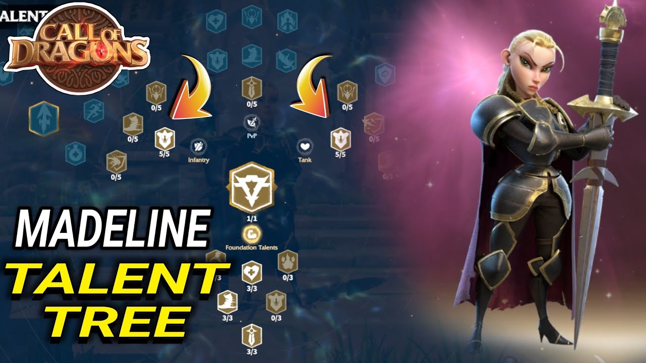 Call of dragons - MADELINE talent tree Guide with explanations - YouTube