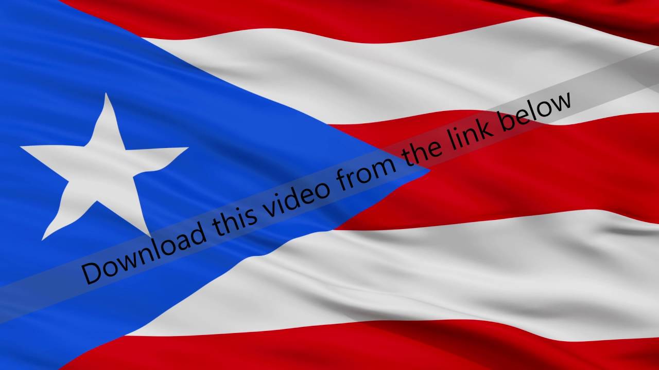 Close Up Waving National Flag of Puerto Rico - YouTube