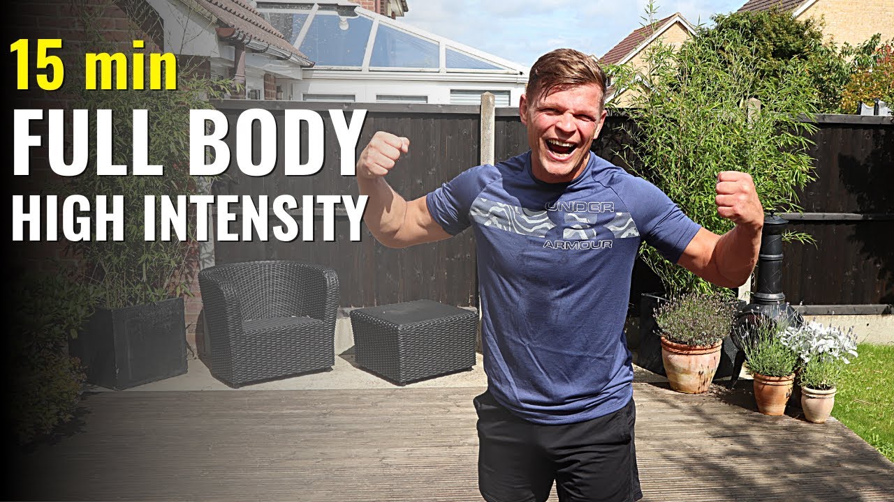 15 Minute FULL BODY HIIT Workout // Bodyweight/No Equipment - YouTube