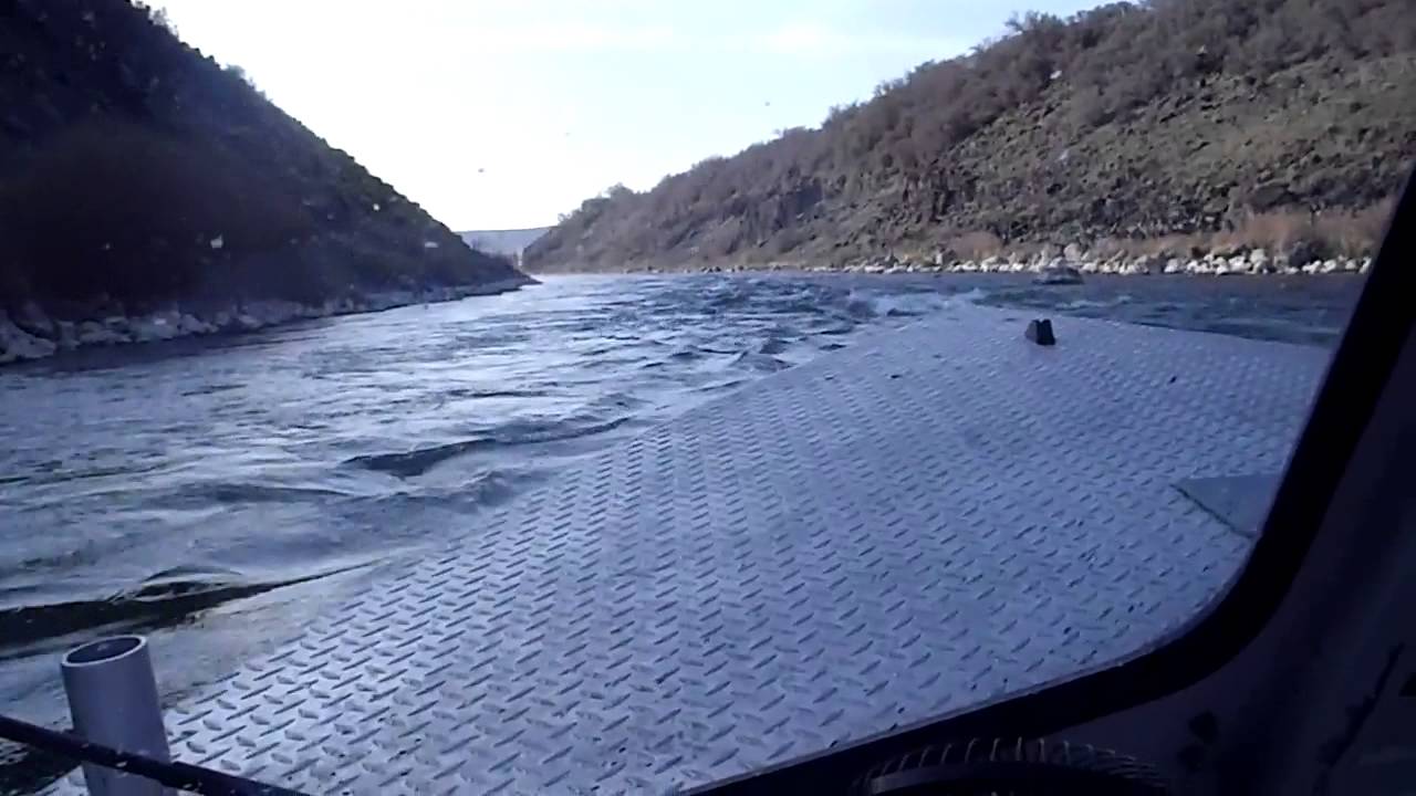 Snake River sturgeon jet boat ride - YouTube