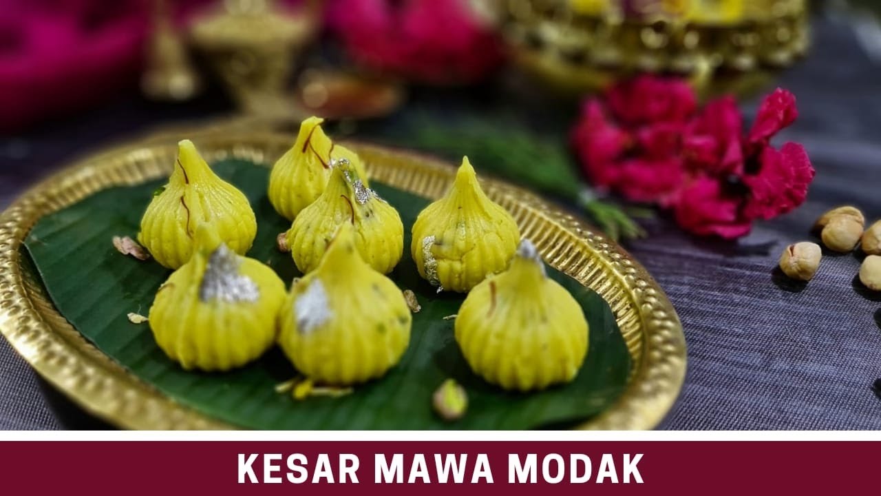 Kesar Mawa Modak | Kesar Pista Modak | Modak using milk powder | easy ...