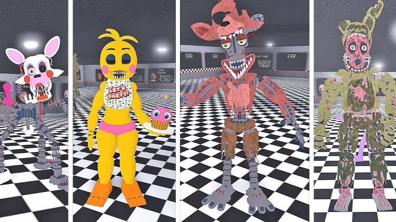 18 ANIMATRONICS GRÁTIS INCRÍVEIS NO ROBLOX FNAF The Original Trilogy ...