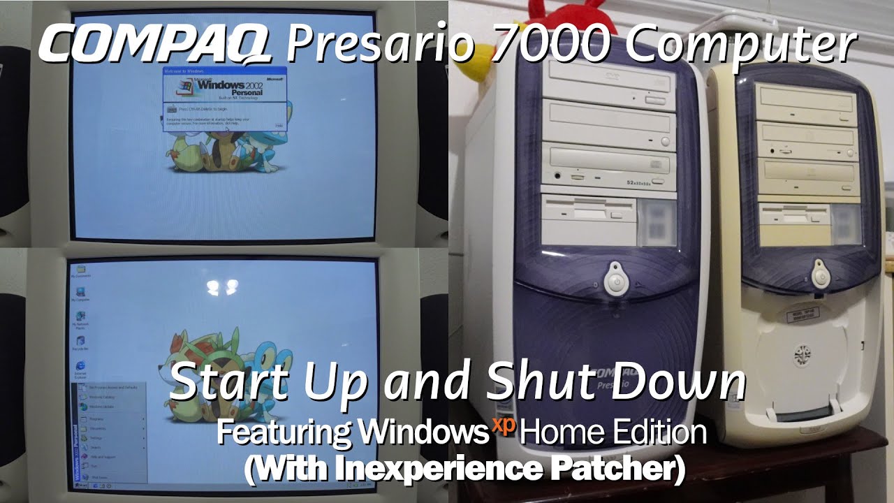 Compaq Presario 7000 Start Up and Shut Down with Windows XP Home - YouTube