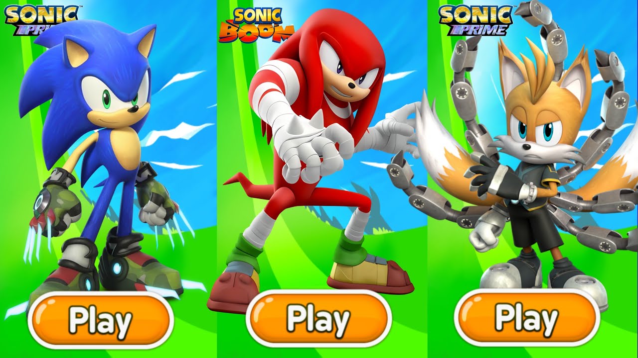 Sonic Boom Vs Sonic Prime Dash - Knuckles Vs Boscage Maze Sonic Vs Nine ...