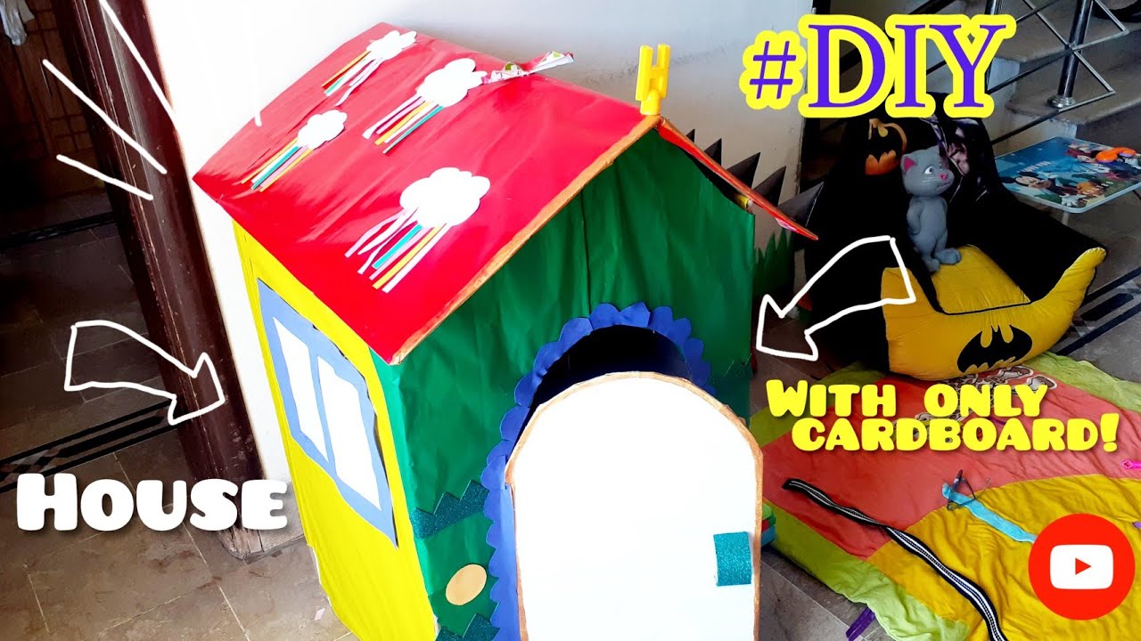 How To Make A House With Cardboard! | Cardboard Tutorial - YouTube