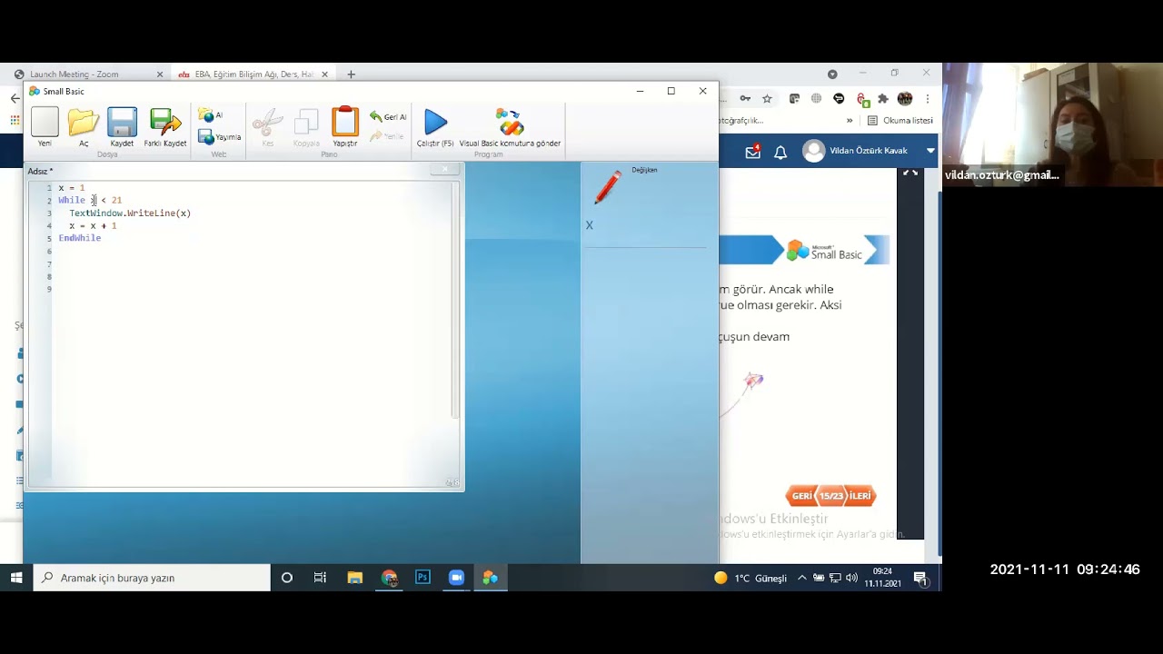 SMALLBASIC'TE WHILE DONGÜSÜNÜN KULLANIMI - YouTube