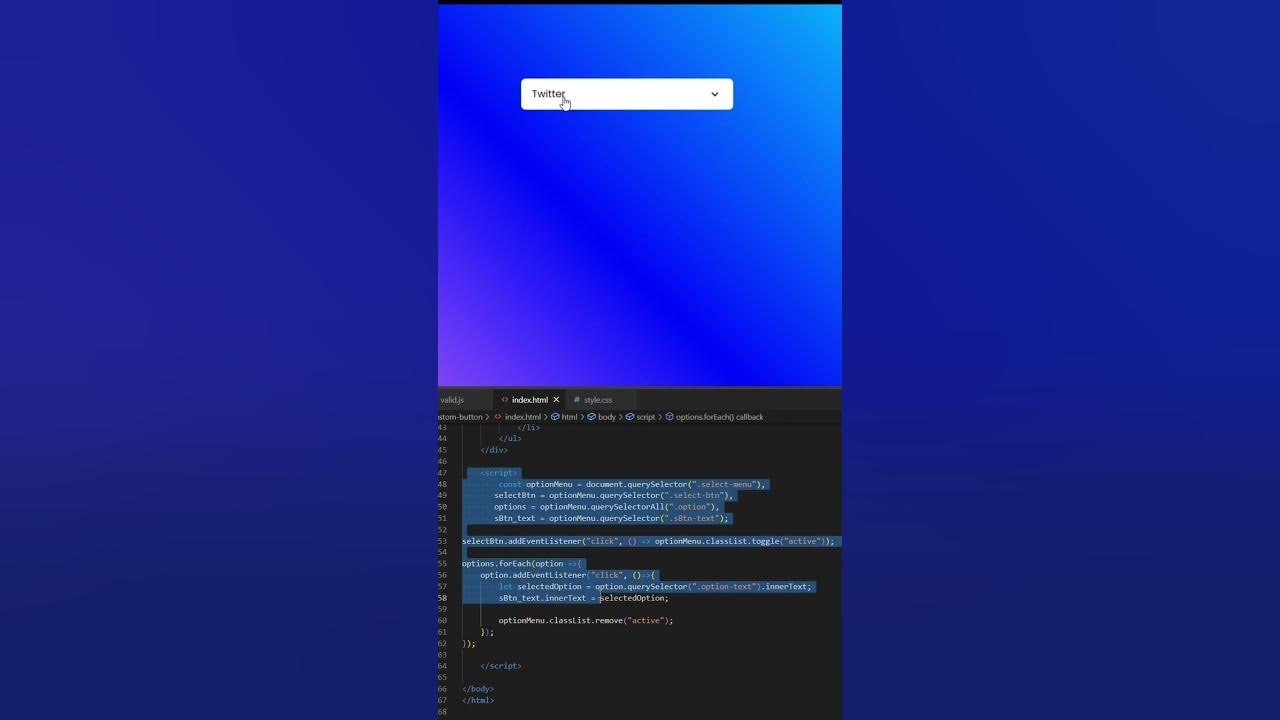 Css Custom Dropdown Menu In Html Css And Javascript Shorts Coding Youtube