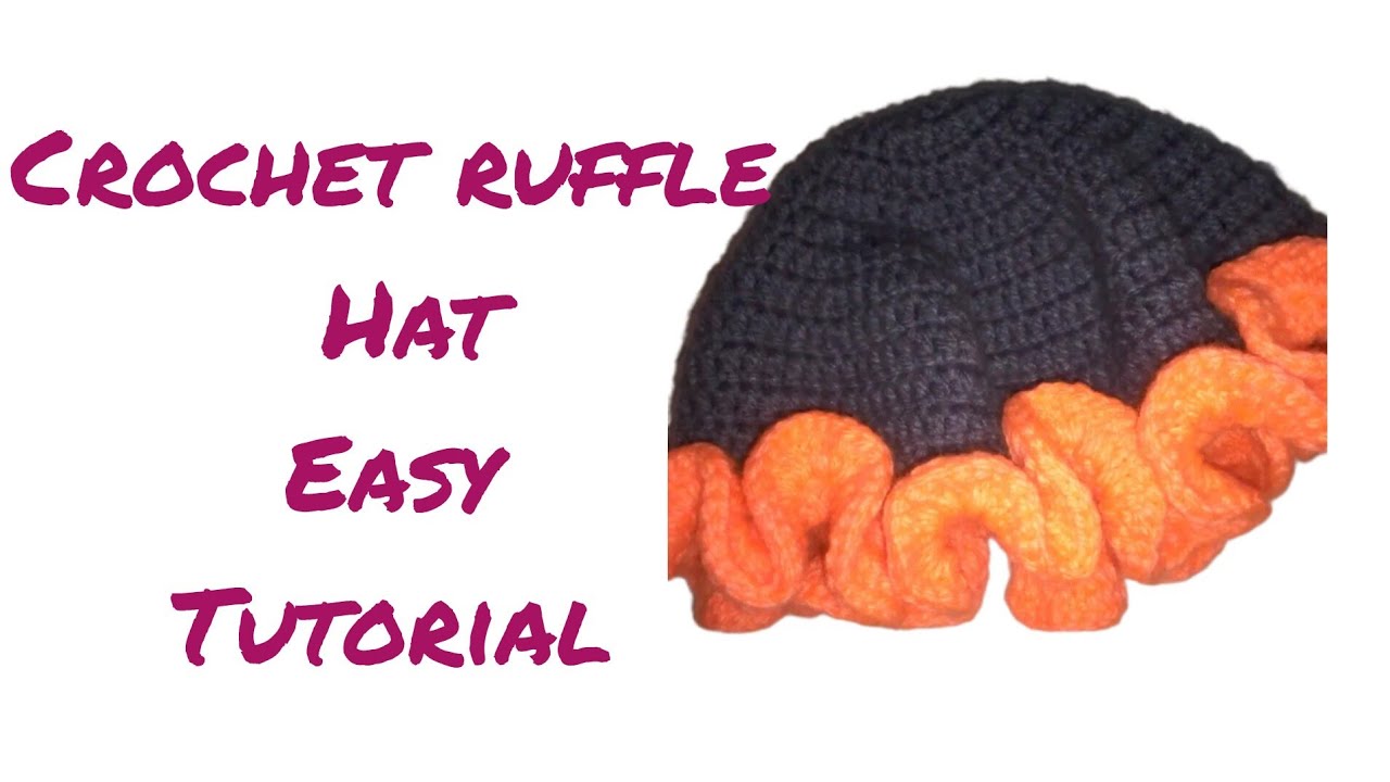 how to crochet a ruffle hat easy tutorial #crochet #diy #knitting # ...