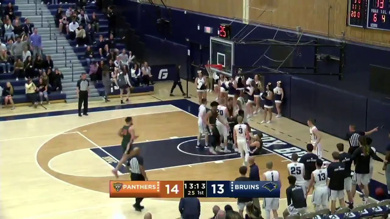 George Fox University Basketball (2019) Kalu Stricklin Huge Block- Seth ...