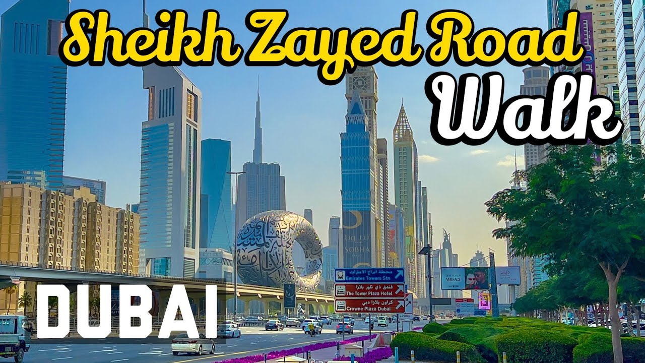 Dubai Sheikh Zayed Road | Walking Tour | HDR | Sights and Drives - YouTube