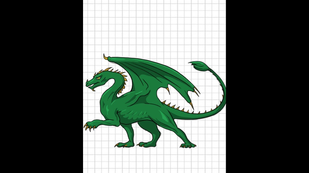 Fun2draw Green Dragon