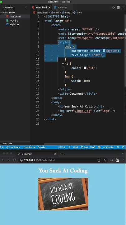 Adding Css Method 3 External Stylesheet Youtube 