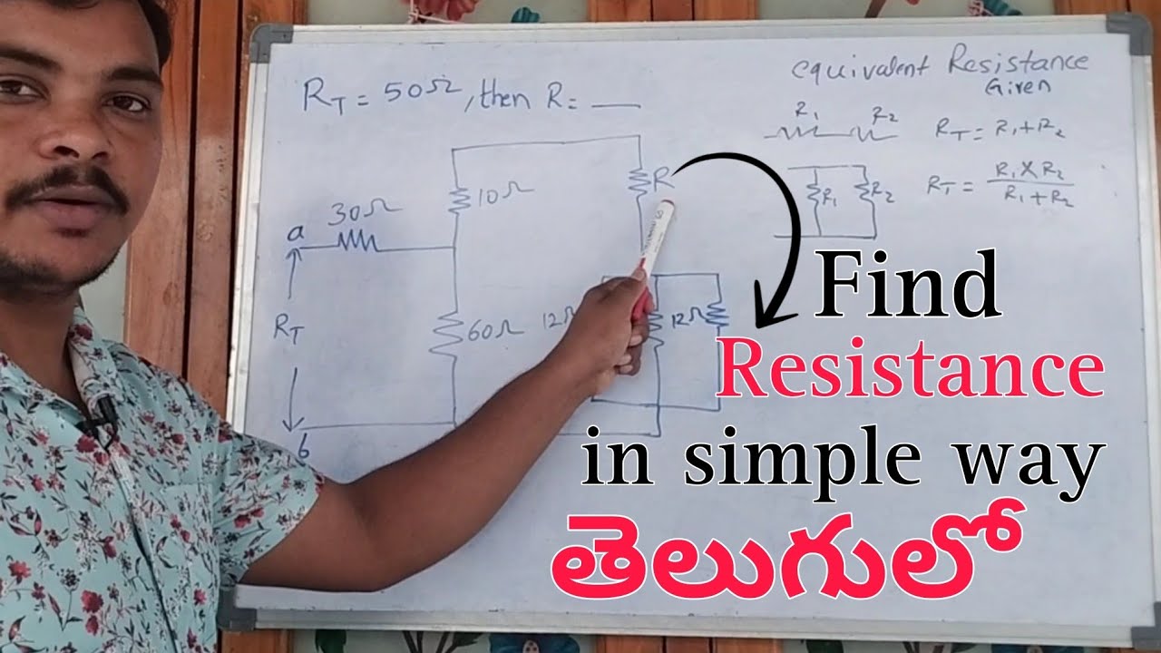 Find Resistance value in the circuit, given equivalent Resistance - YouTube
