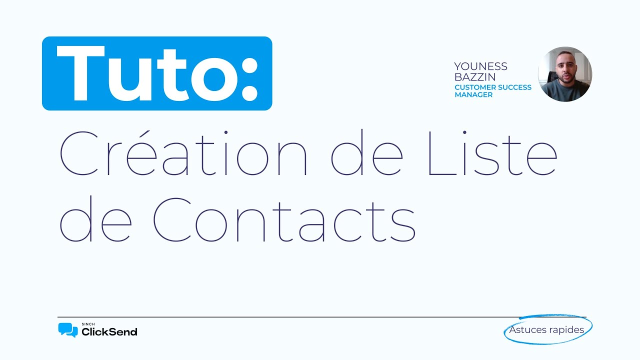 Création de Liste de Contacts | Conseils rapides ClickSend - YouTube