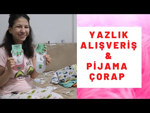 GECELİK PİJAMA ÇORAP ALIŞVERİŞİM YAZLIK KOMBİN