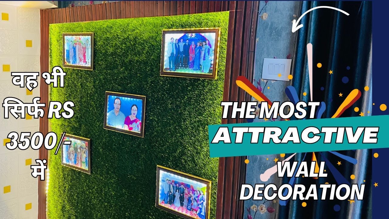 Artificial Grass Installation at Low Cost | 9X 5 ACP wood look wall ...