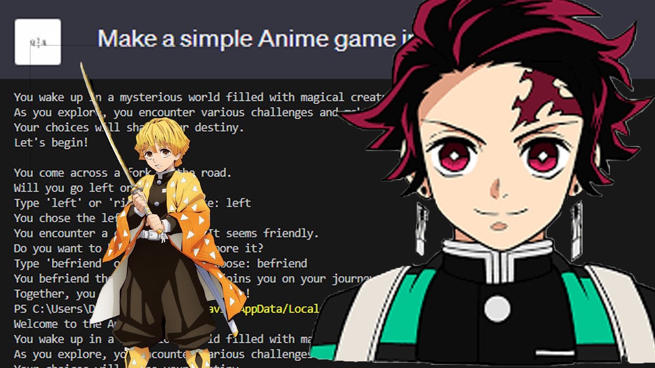 CHAT GPT MAKE ANIME GAME - YouTube
