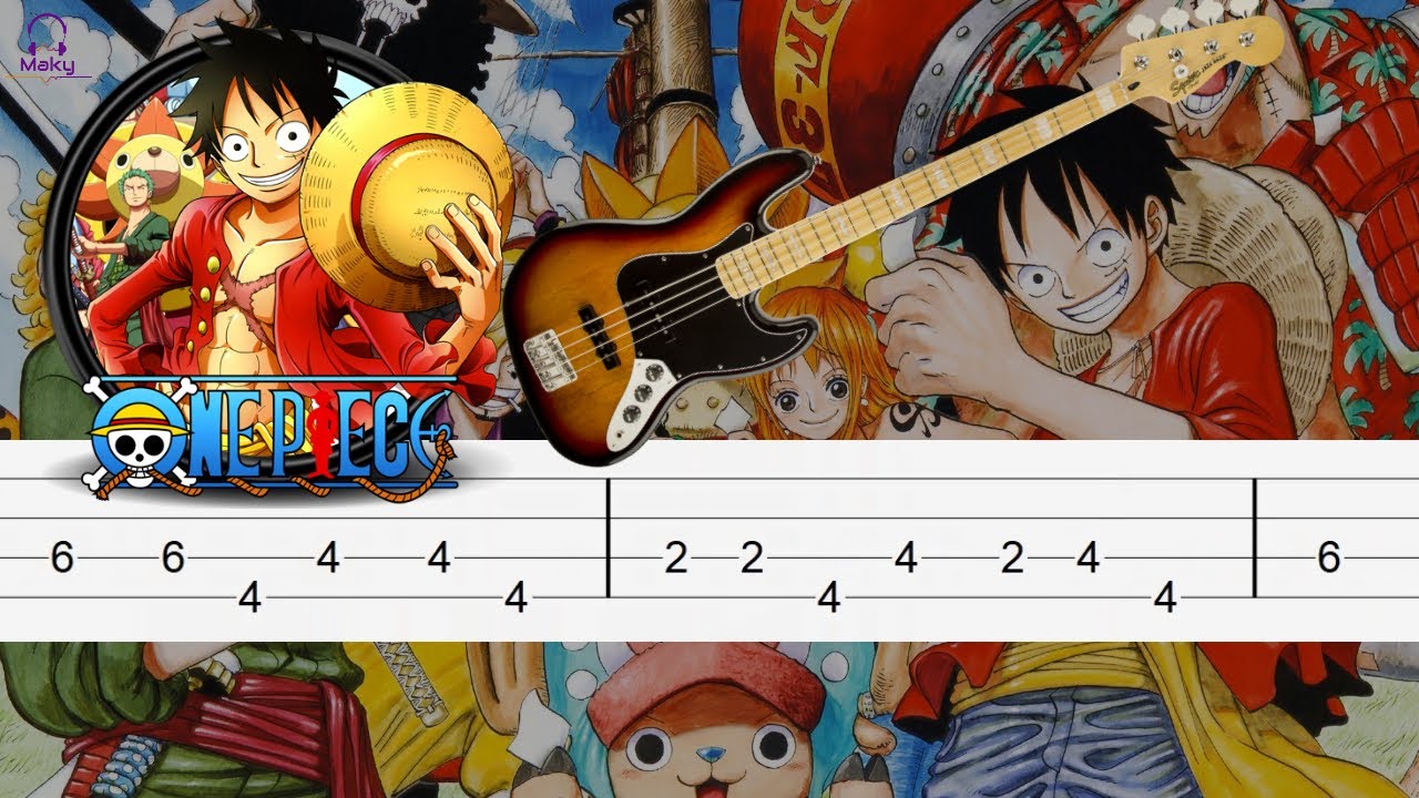 One Piece OP 1 - We Are! [Bass Tabs Tutorial] - YouTube