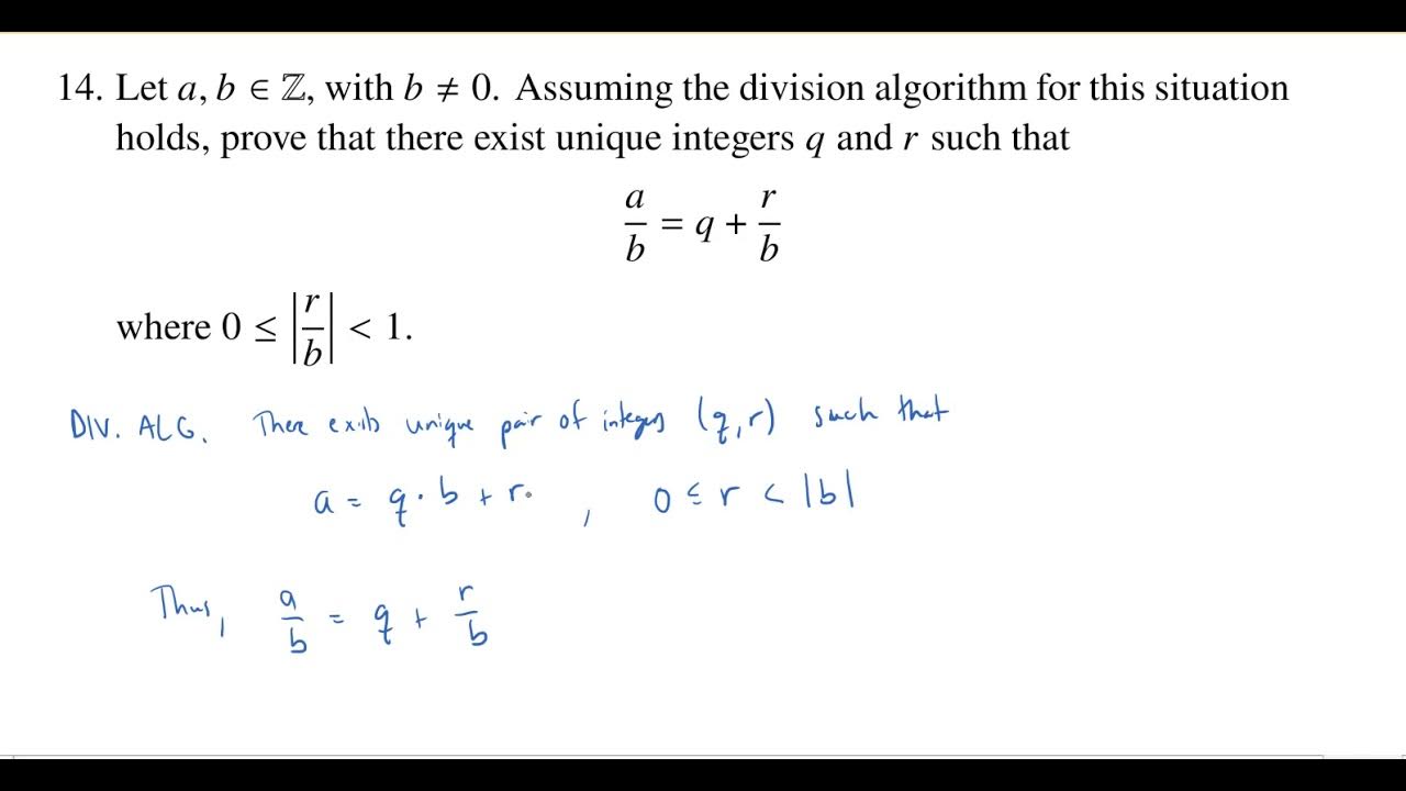 A Division Algorithm Variation, Superquiz 3 Problem 14 - YouTube